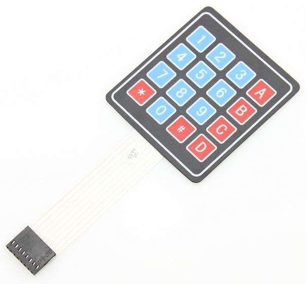 Sealed Membrane 4X4 Button Pad With Sticker - Robot R Us